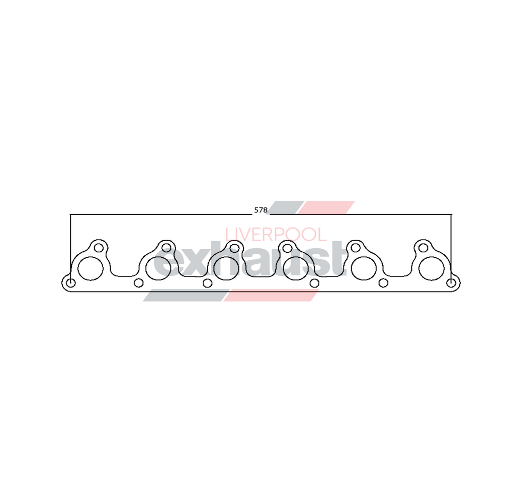 Hurricane - Ford XF Alloy Head 6 Cyl Head Flange – Liverpool Exhaust