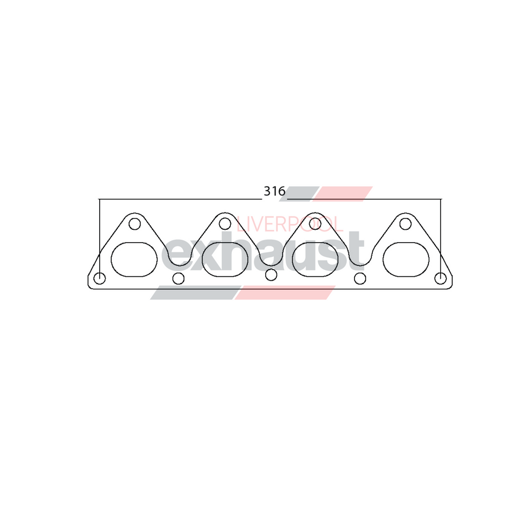 Hurricane - Honda D Series 4 Cyl Head Flange – Liverpool Exhaust