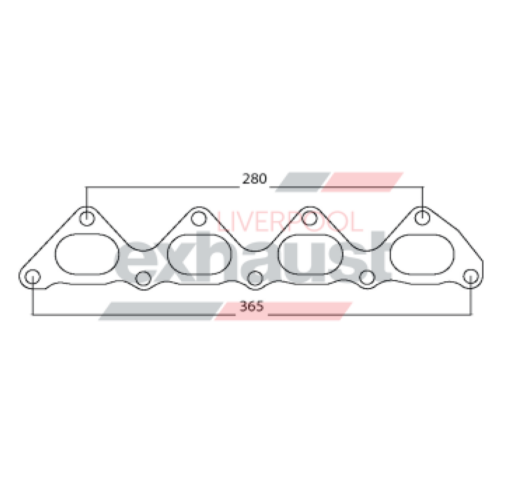 Hurricane - Mitsubishi 4G63 4 Cyl Head Flange – Liverpool Exhaust