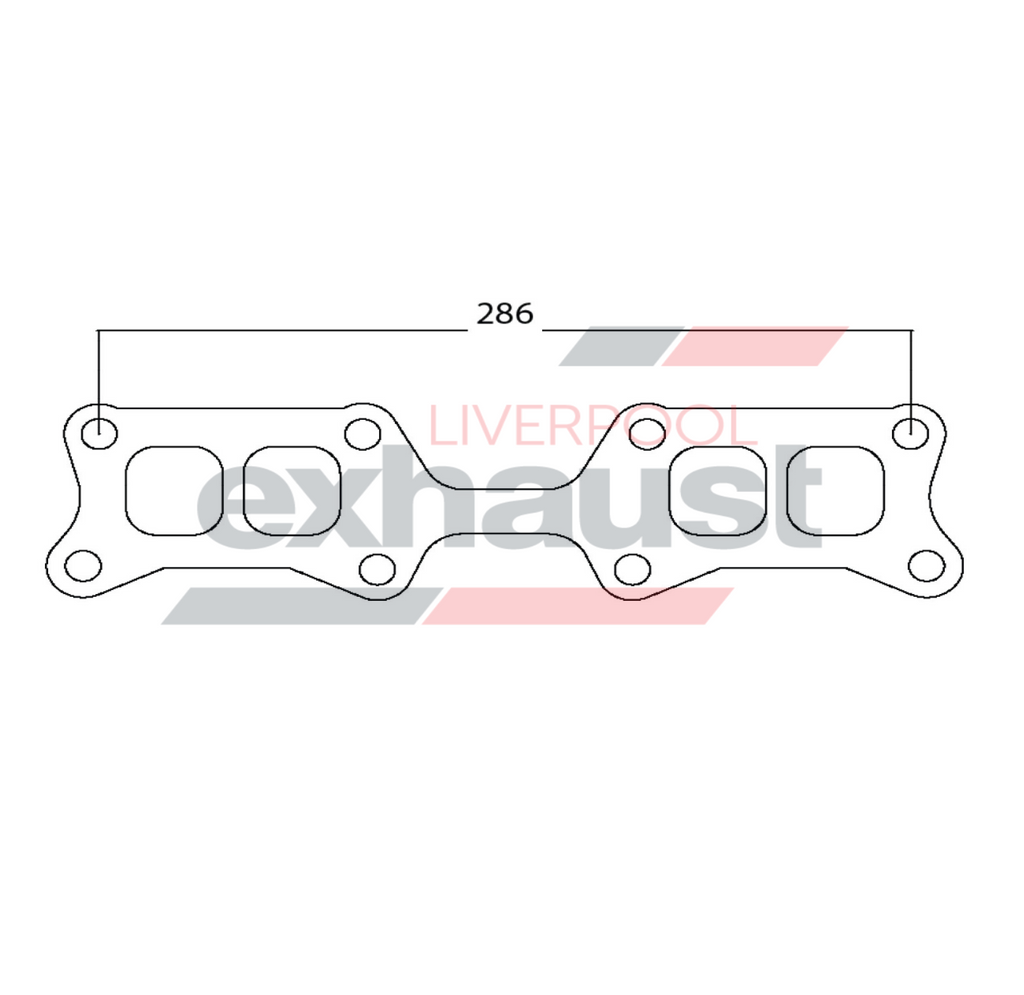 Hurricane - Nissan/Datsun Z20 - Z24 4 Cyl Head Flange – Liverpool Exhaust