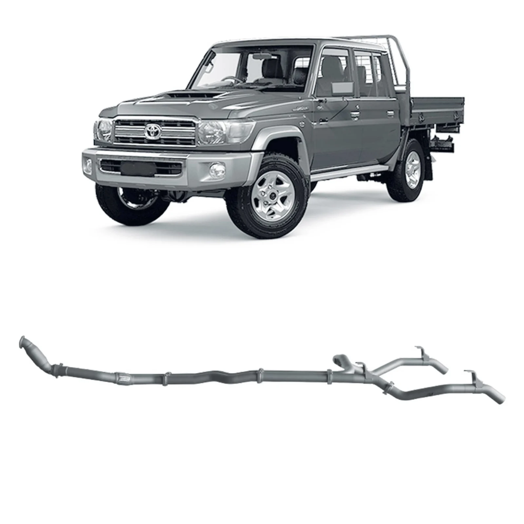 Redback - 4x4 Extreme Duty Twin Exhaust for Toyota Landcruiser 79 Seri ...
